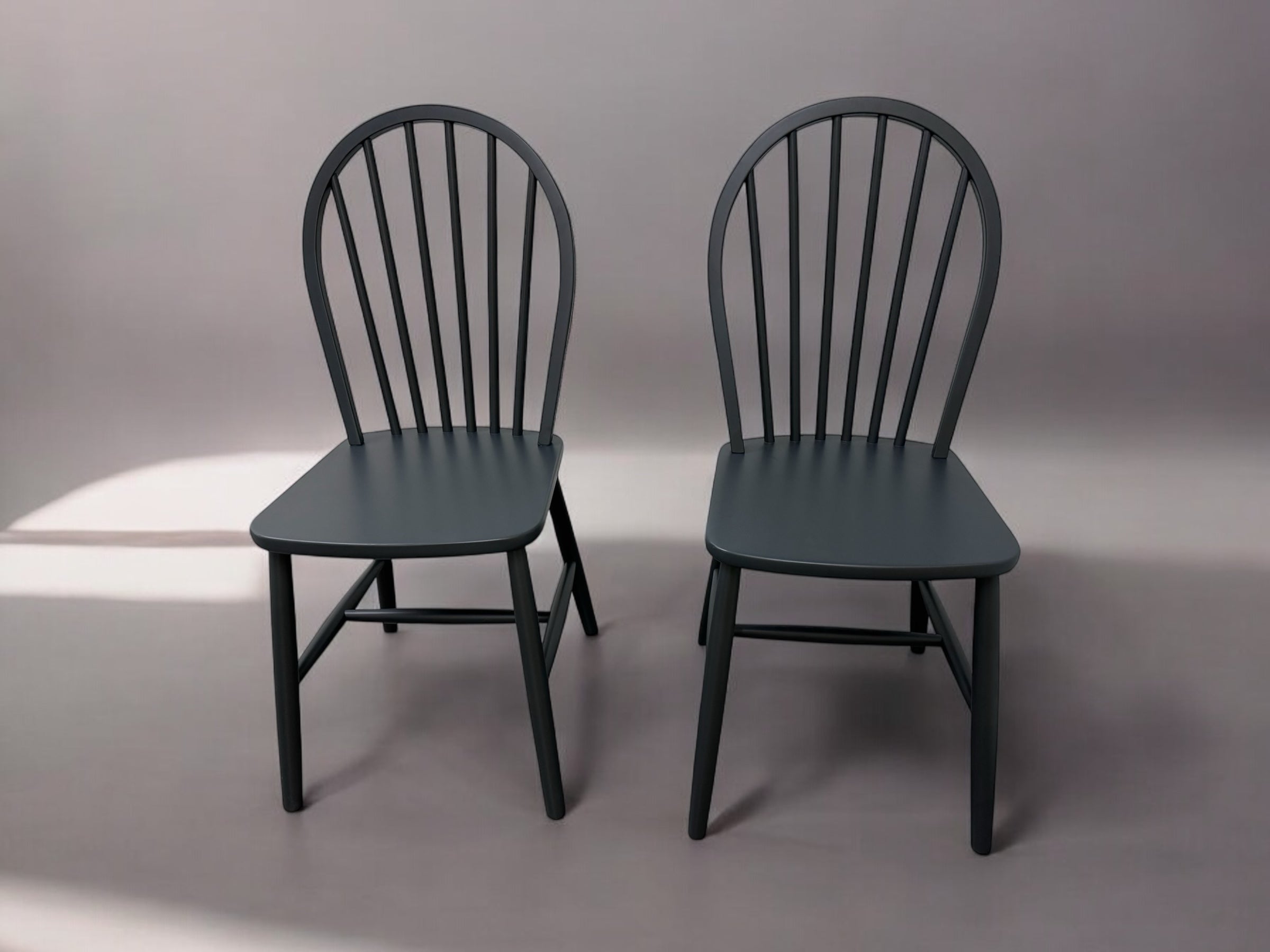 Nordic Oak Curved Back Dining Chairs in Charcoal – SE Furniture Outlet