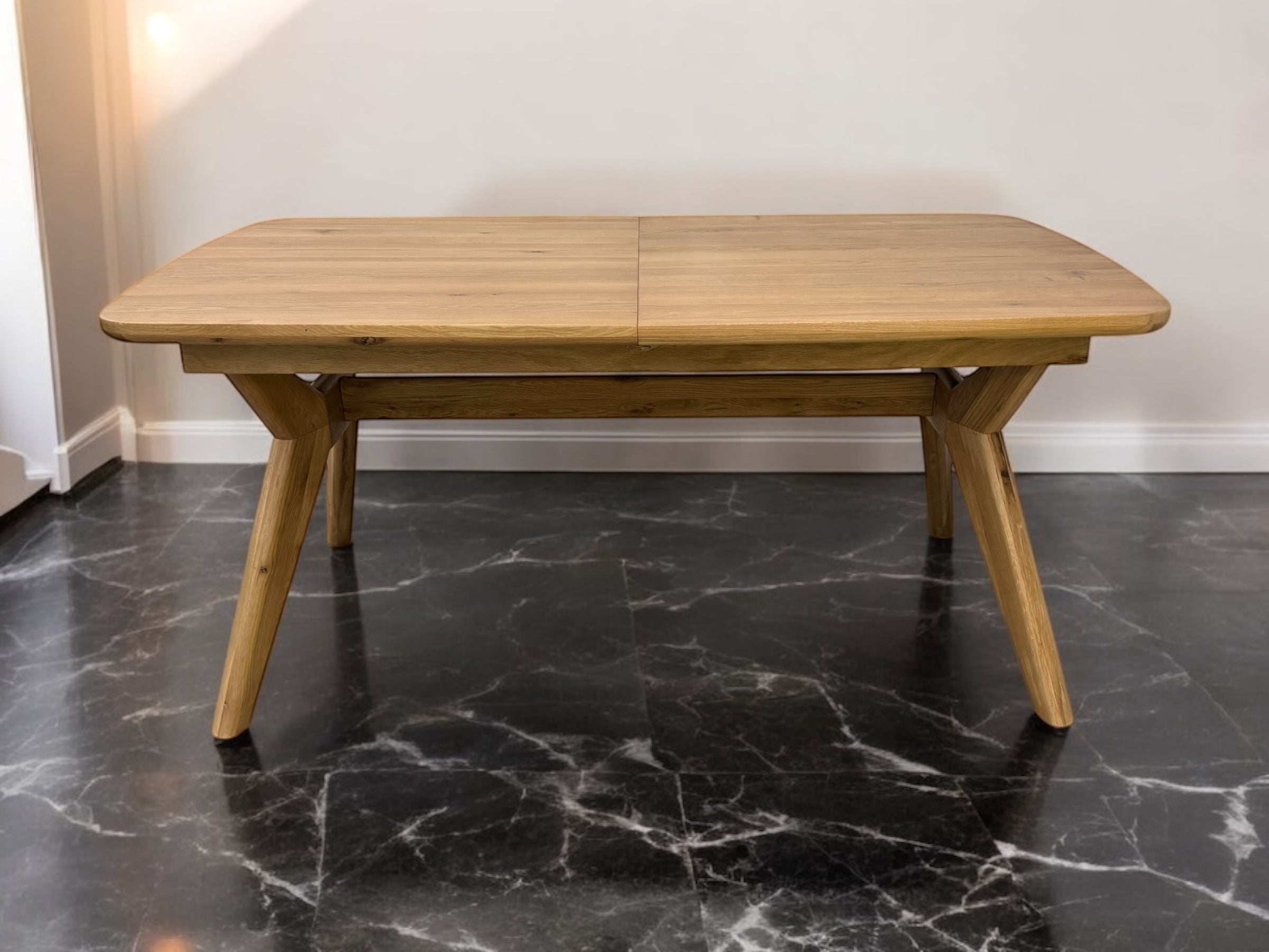 Natural Solid Oak Extending Dining Table, 6 to 10 Seater Bentley Range ...